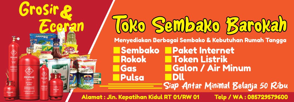 Desain Spanduk Banner Toko Sembako Cdr Keren Tinggal Edit Gratis ...