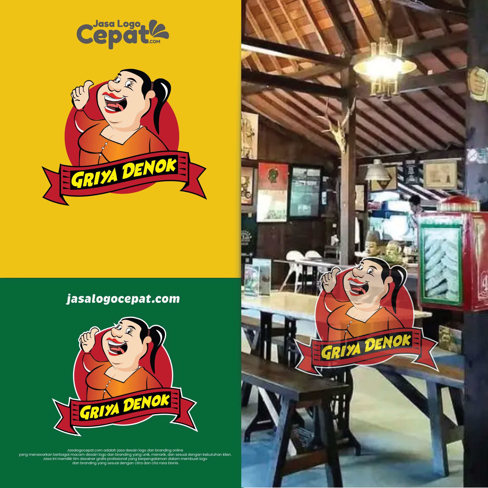 255# Pembuatan Desain Logo Usaha Resto Jawa Klasik Griya Denok ...