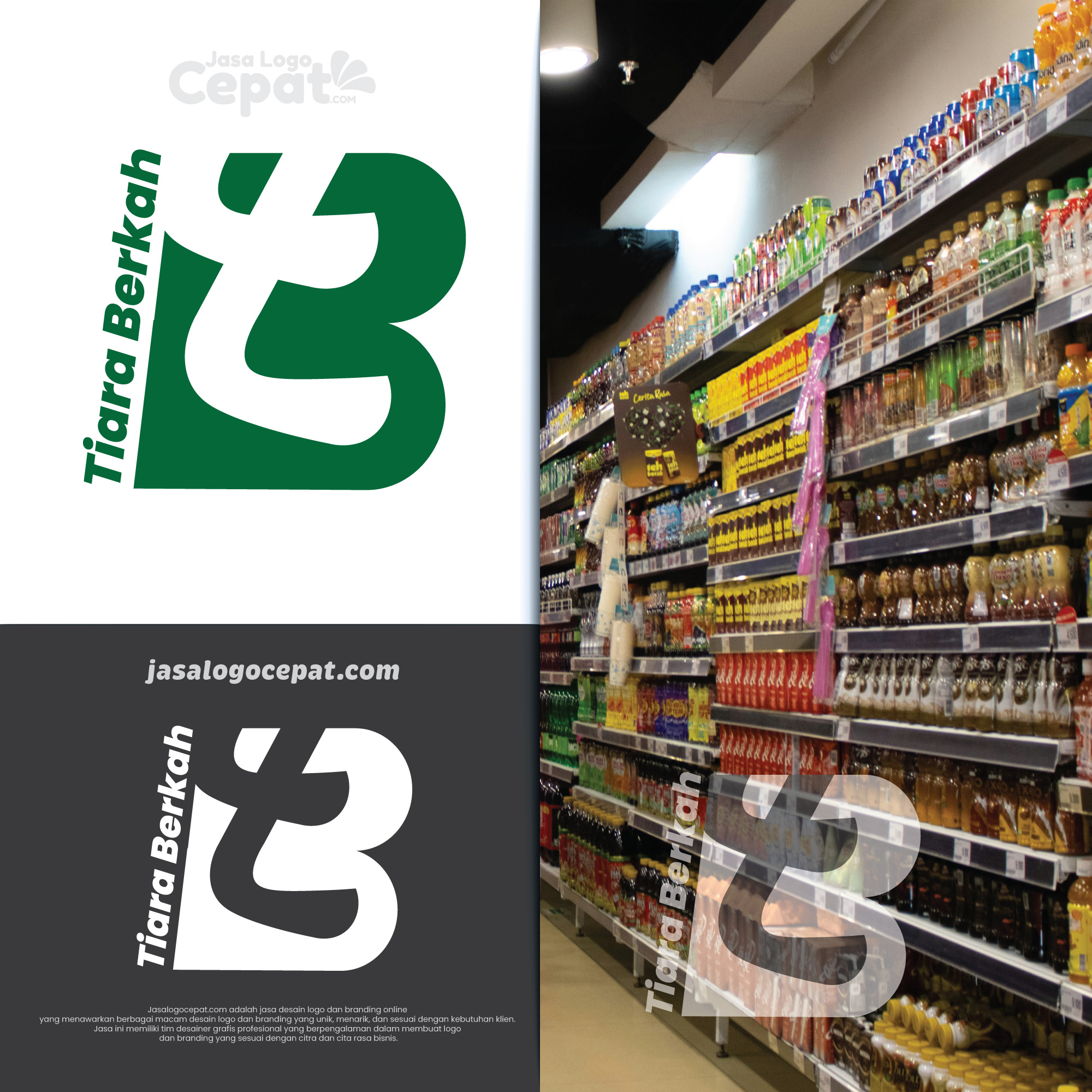 355# Desain Logo Minimarket Tiara Berkah - Jasalogocepat.com