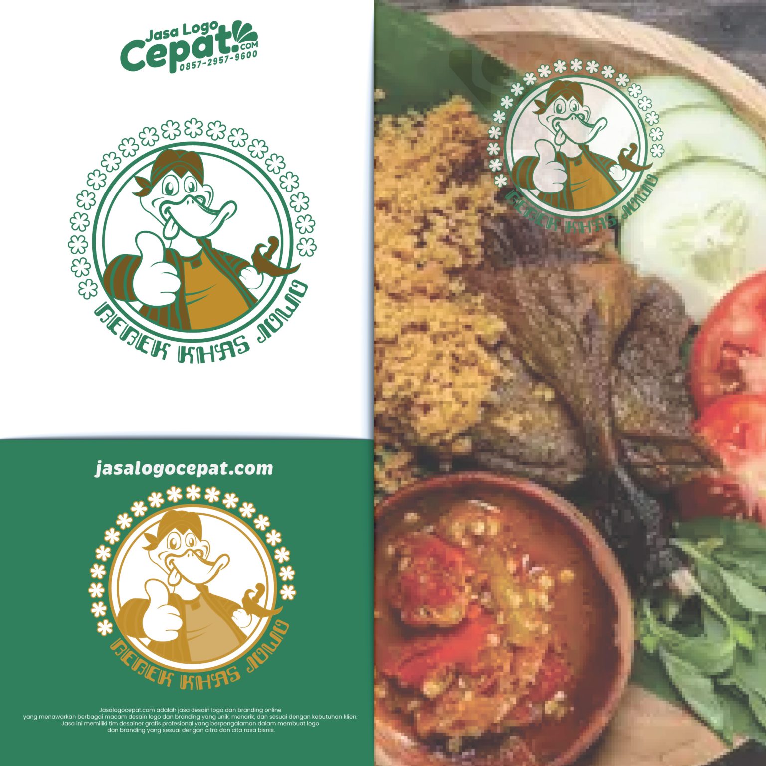 1063# Jasa Bikin Desain Logo Bebek Makanan Khas Jawa "BEBEK KHAS JAWA ...