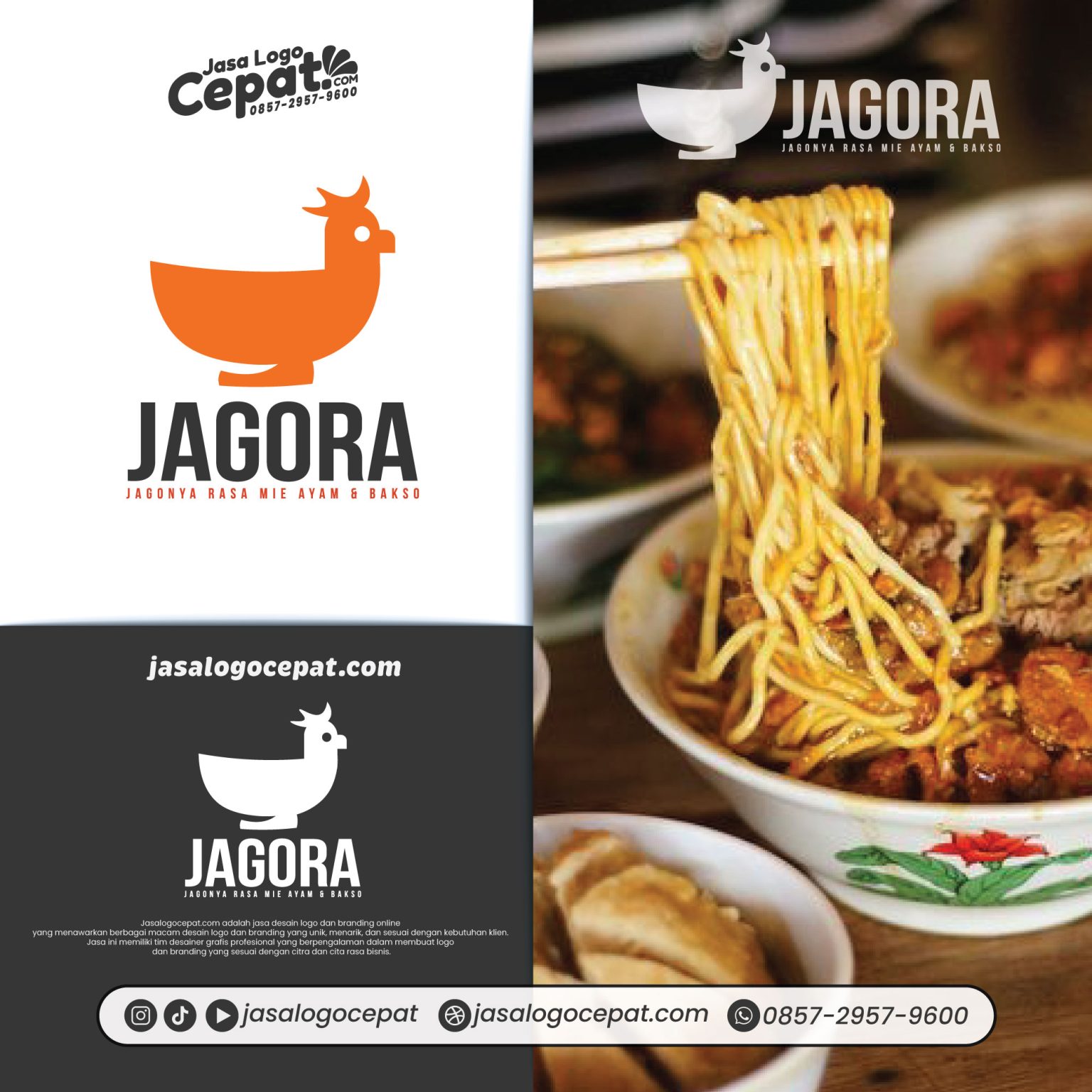 1183# Desain Logo Mie Ayam Bakso Keren Dan Unik " JAGORA ...