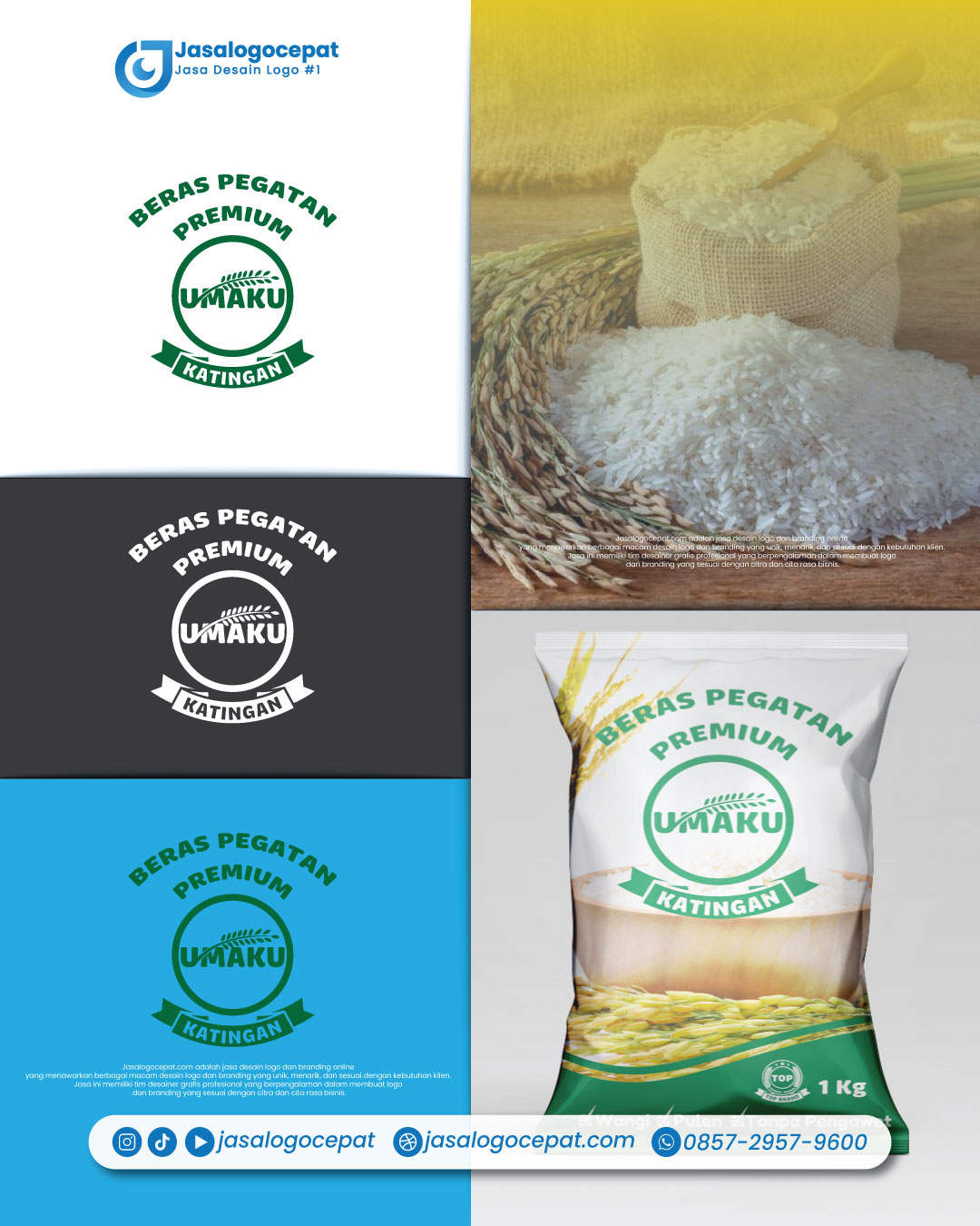 2311# Umaku: Label Gambar Logo Beras Kemasan Di Karung - Jasalogocepat.com