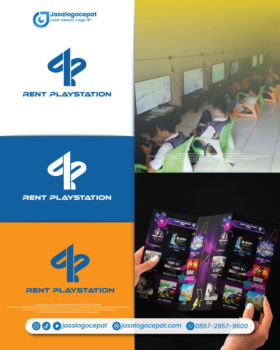 2491# RPS: Logo Rental PS Keren Gratis Desain Spanduk - Jasalogocepat.com